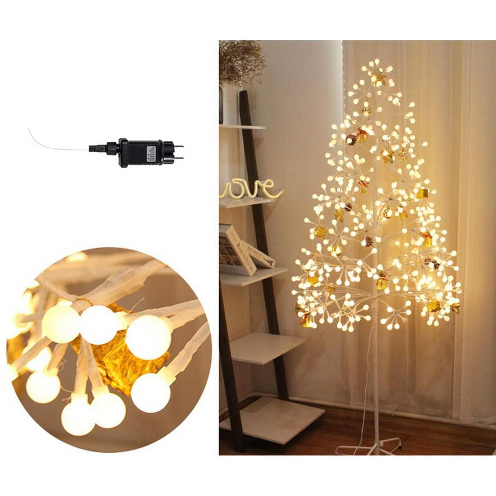 Albero luminoso led con tronco e base 1,50 metri IP44 Bianco caldo ...