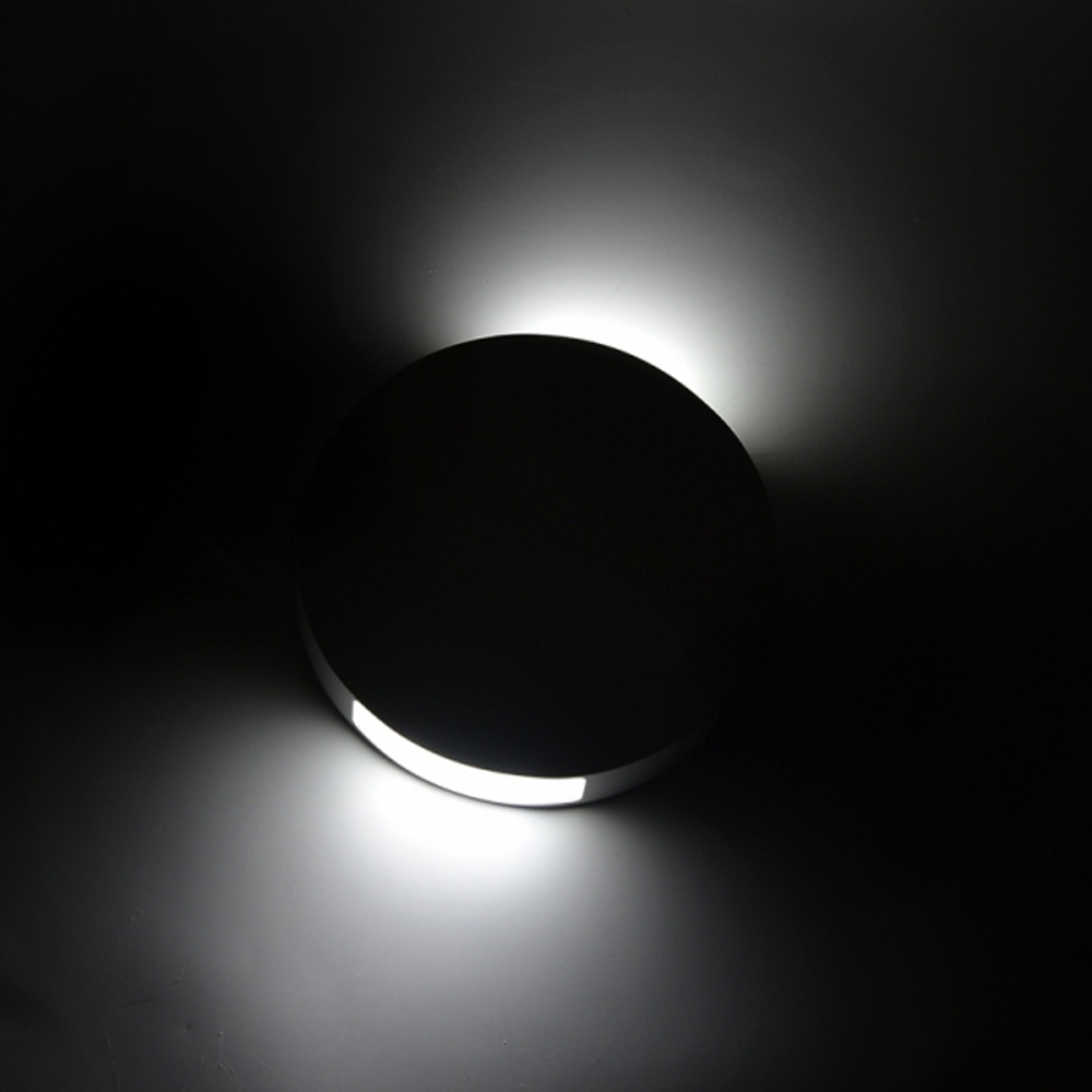 Applique Led da parete slim 6W rotonda Bianco Doppia emissione Bianco ...