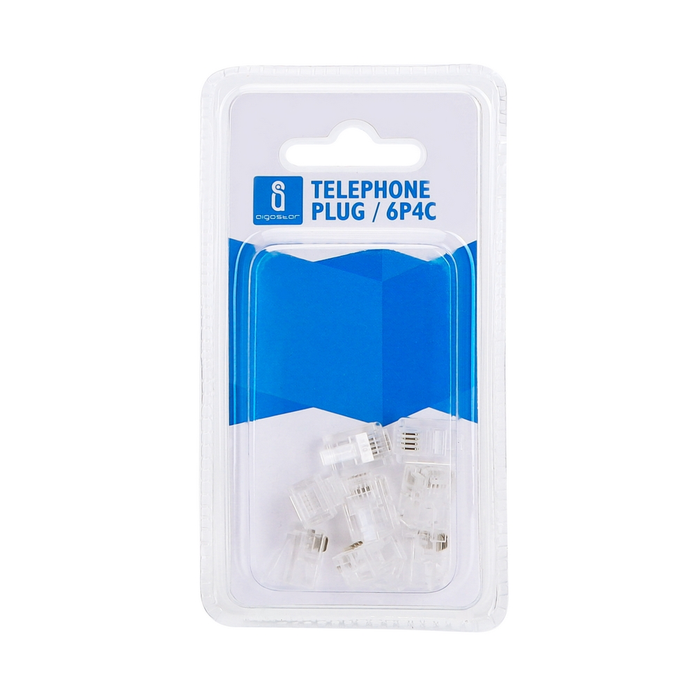 Connettore Telefonico Plug RJ11 Confezione 8pz Aigostar