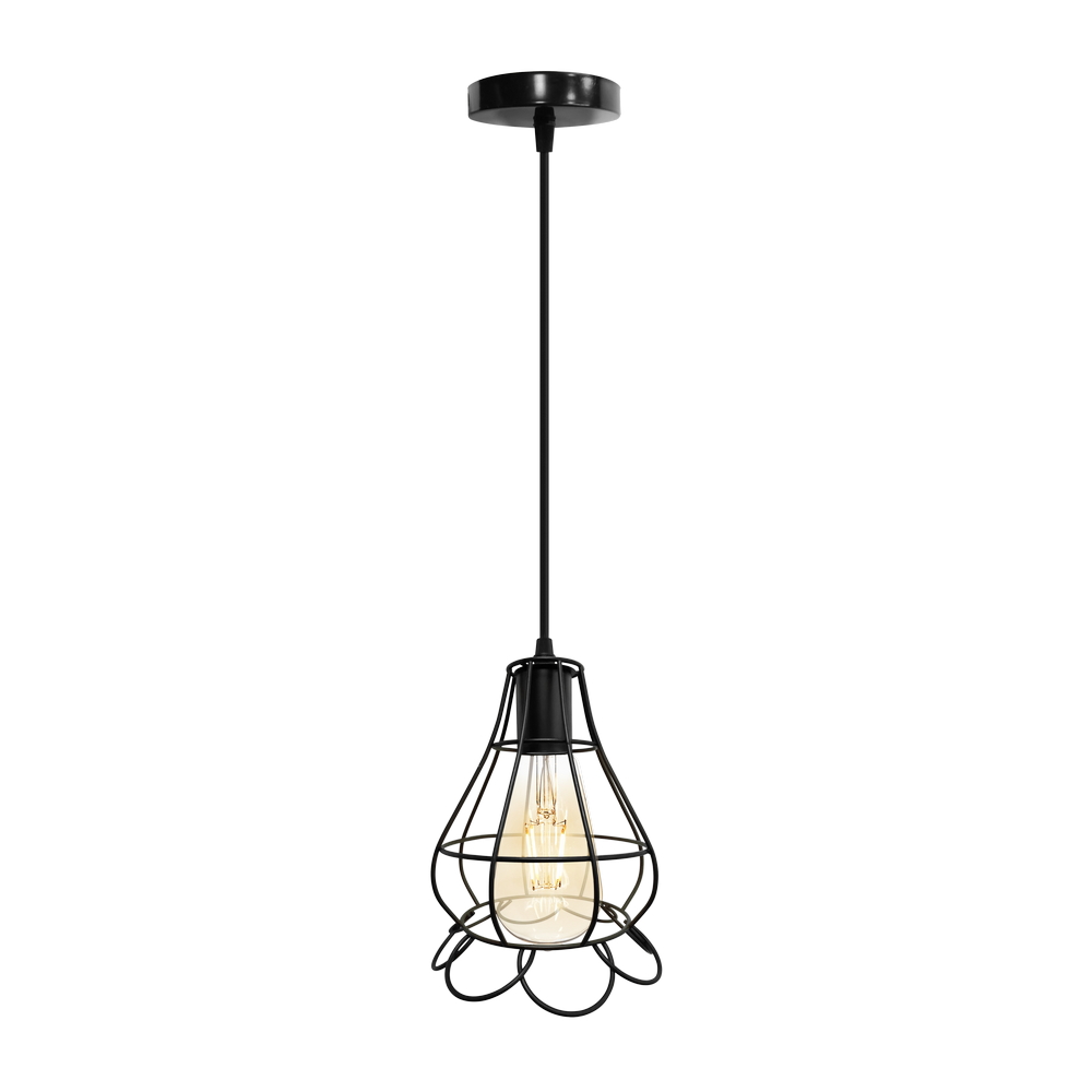 Lampadario da soffitto Industrial Style Nero 1 x E27 Novaline