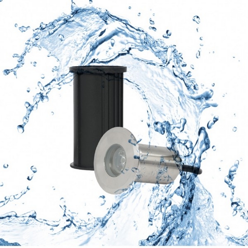 Segnapasso carrabile Led 3W da incasso Rotondo Argento satinato IP68 ...