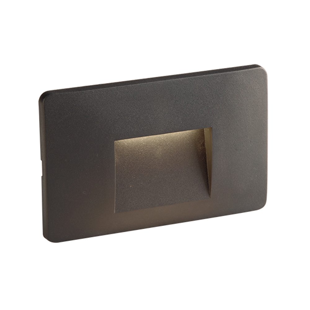 Segnapasso Led 3W da incasso per scatola 503 Nero IP65 Bianco neutro ...