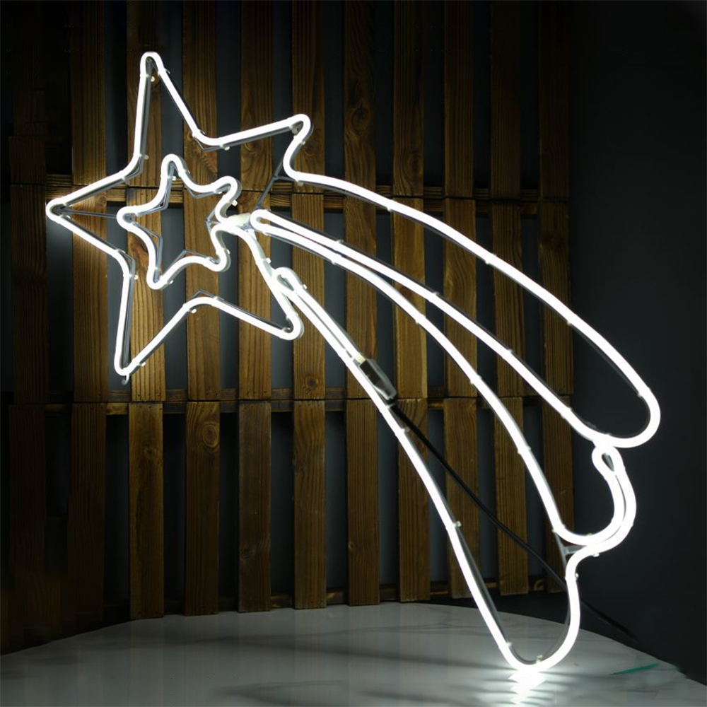 Stella cometa luminosa Led 76cm Neon Flex Bianco Freddo Wisdom