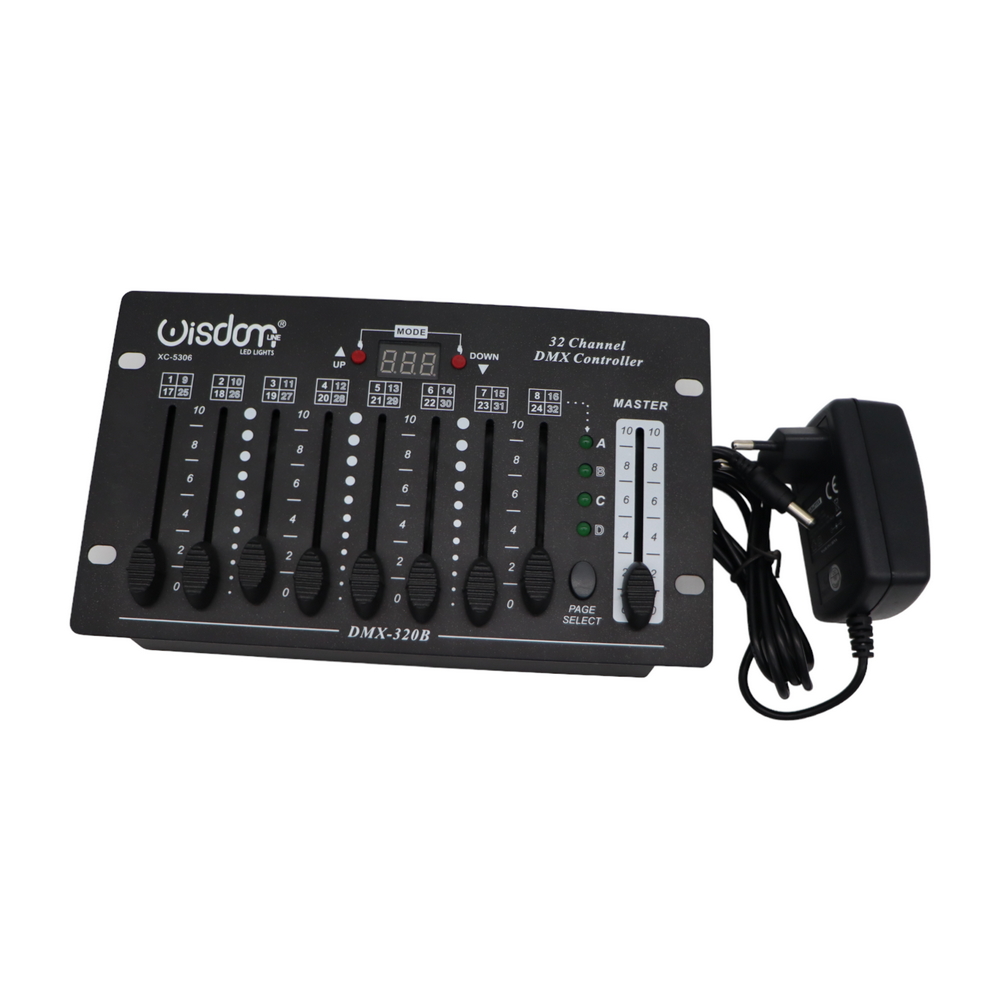 Centralina DMX 32 canali per teste mobili a batteria 9V Wisdom ...